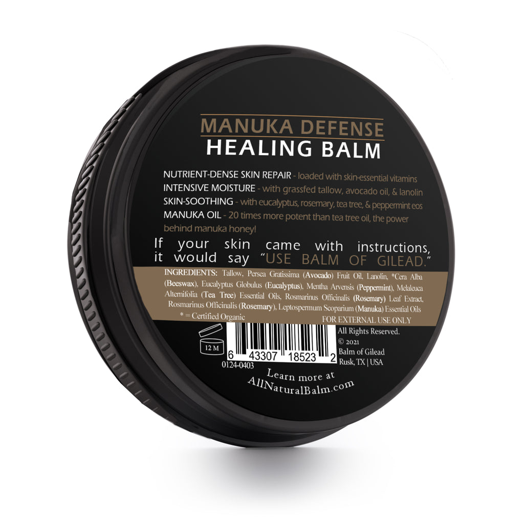 Manuka Healing Balm - MANUKA DEFENSE - Grassfed Tallow Hand, Foot Balm ...